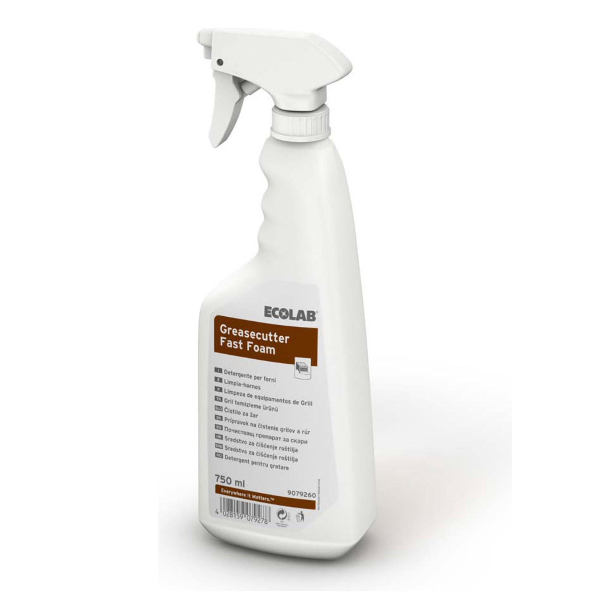Ecolab GREASECUTTER FAST FOAM Fettlöser & Grillreiniger - 750 ml Flasche