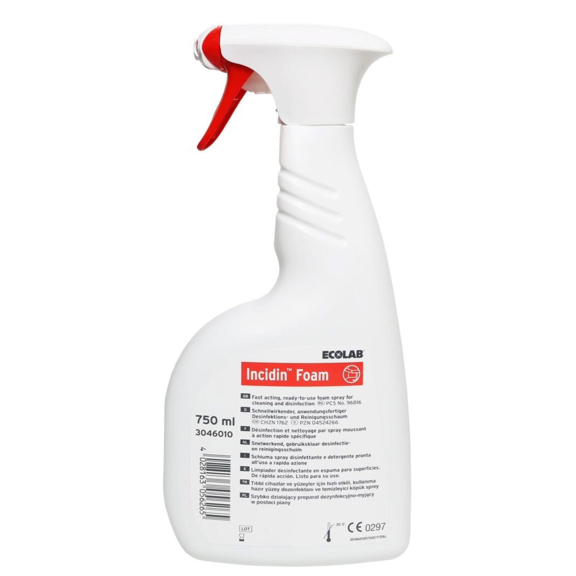 ECOLAB Incidin Foam Desinfektions- und Reinigungsschaum - 750 ml Flasche